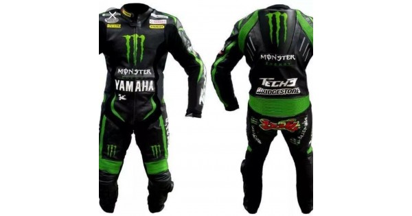 YAMAHA MONSTER MOTORBIKE RACING LEATHER SUIT CE APPROVED