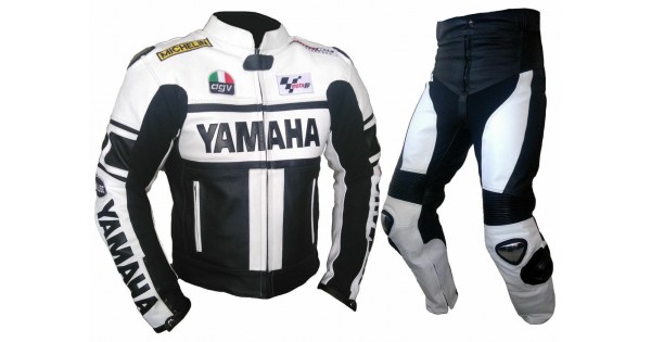2019 YAMAHA-Motorcycle Racing 2PC Leather Suit-MotoGp-CE Approved ...
