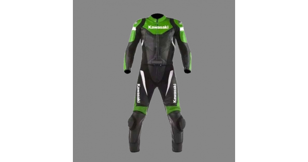 Kawasaki New Leather Racing Suit Ce Approved Protection