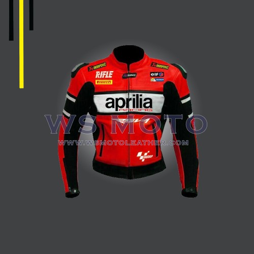 Aprilia Leather Jacket - Men's and Women's, CE Approved Racing jacket