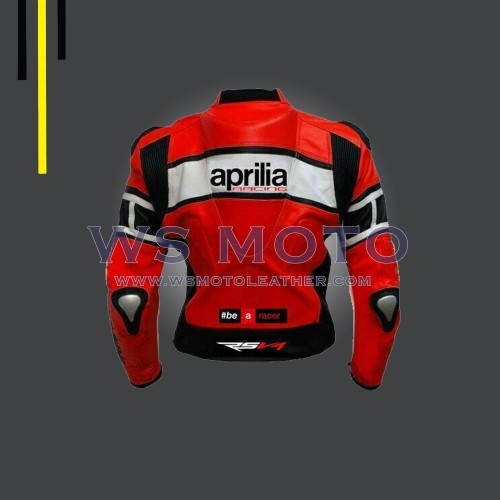 Aprilia Leather Jacket - Men's and Women's, CE Approved Racing jacket