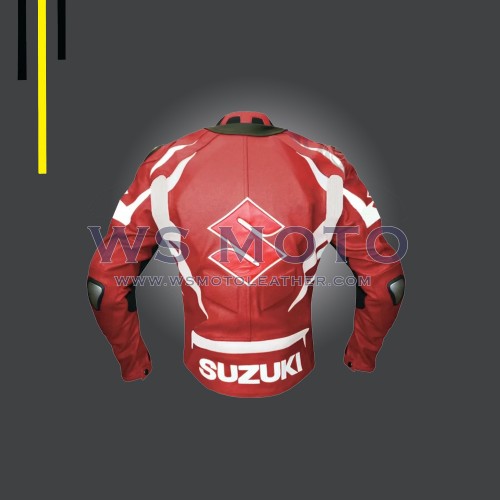 "Suzuki Genuine Leather Biker Jacket: Ride in Style and Comfort"