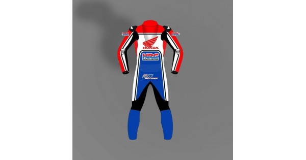 MotoGP Casey Stoner Honda HRC MotorcycleMotorbike Racing Suit Cowhide ...