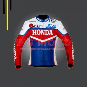 HONDA CBR REAL LEATHER MOTORBIKE JACKET MEN MOTORCYCLE RACING CE ARMORS ...