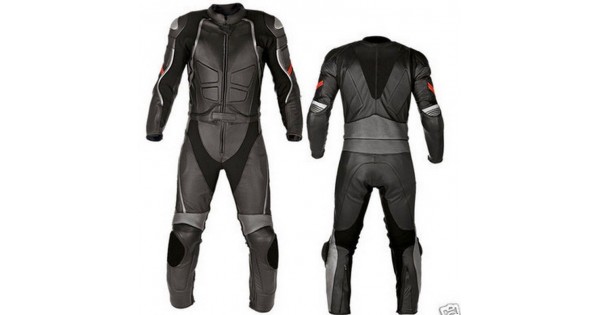 MENS SPORTS MOTORBIKE 2PC LEATHER SUIT RACING BIKER SUIT CE ARMOURED ...