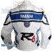 Yamaha YZF-R1 YZF-R6 White Motorbike Scooter Leather Jacket Men
